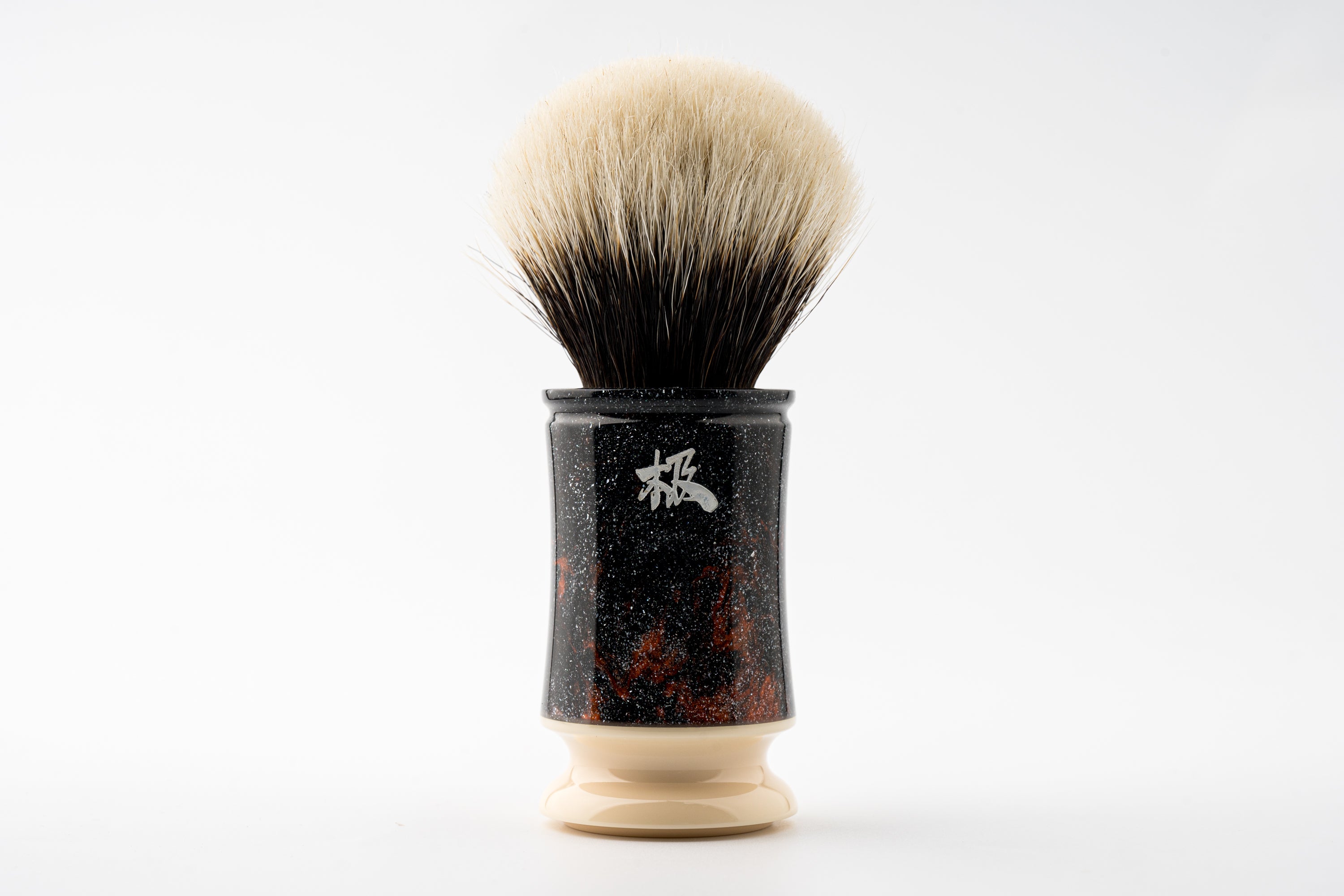 Exceed-6 Evolution - ‘Glaze’ Fire shaving brush handle – OUMOSHAVINGBRUSH